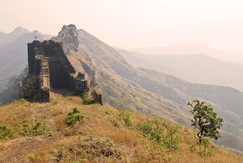 Rajgadh-Suvela machi stock image. Image of raja, wall - 12530373