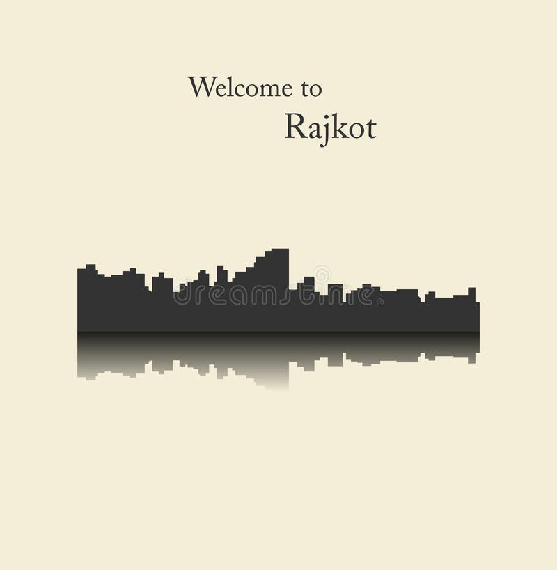 Rajkot City Republic of India, Gujarat State Map Vector Illustration ...