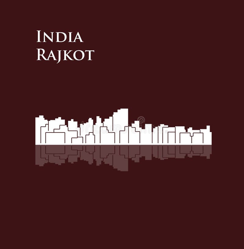 Rajkot City Republic of India, Gujarat State Map Vector Illustration ...