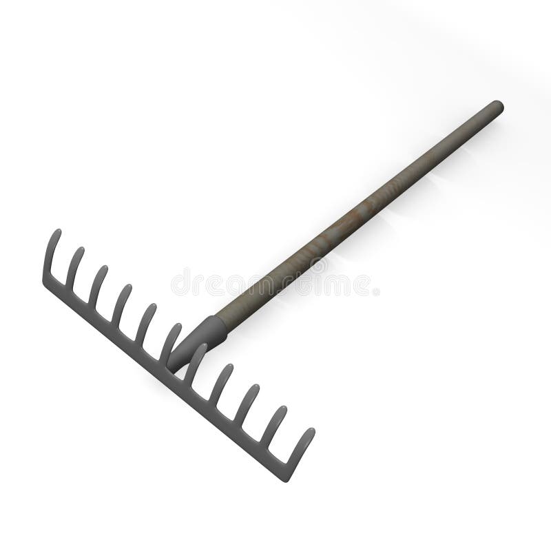 Rake stock illustration. Illustration of rake, gardeing - 12081147