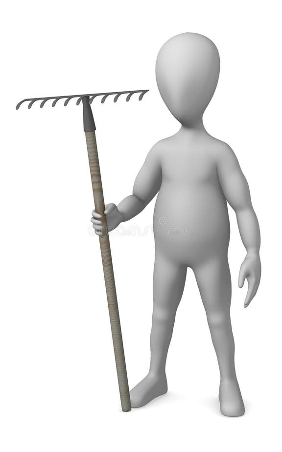 Rake stock illustration. Illustration of human, cute - 14724299