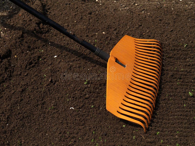 Rake stock photo. Image of spring, agriculture, orange - 24982084