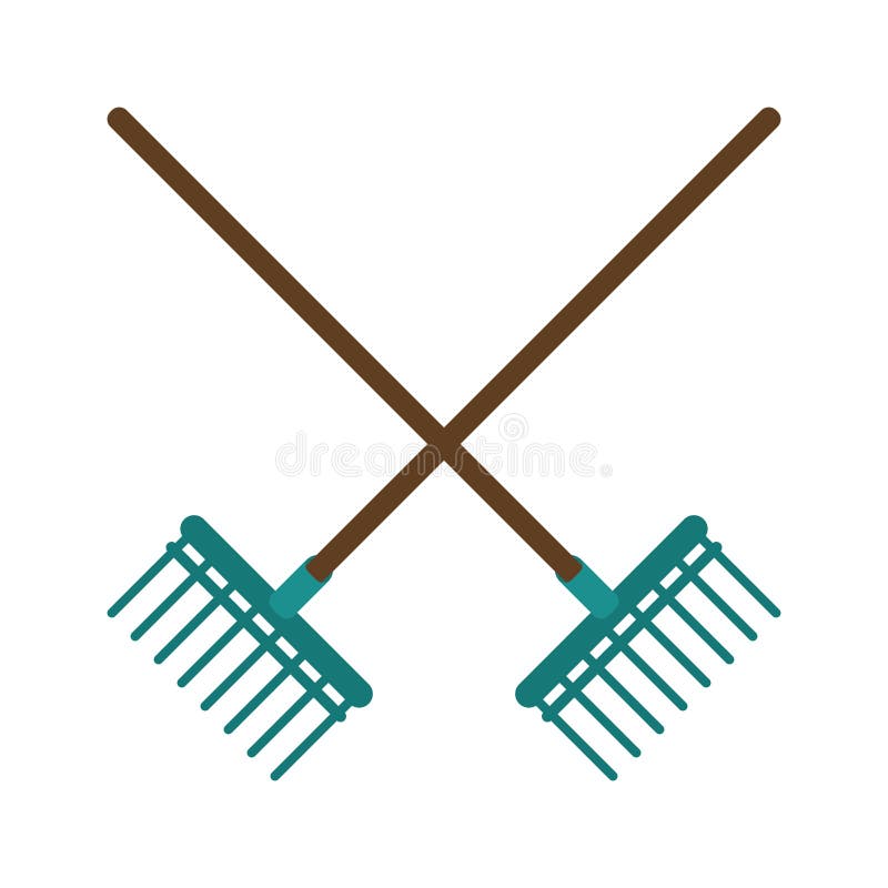 Rake tool of farm design stock vector. Illustration of clipart - 80218047