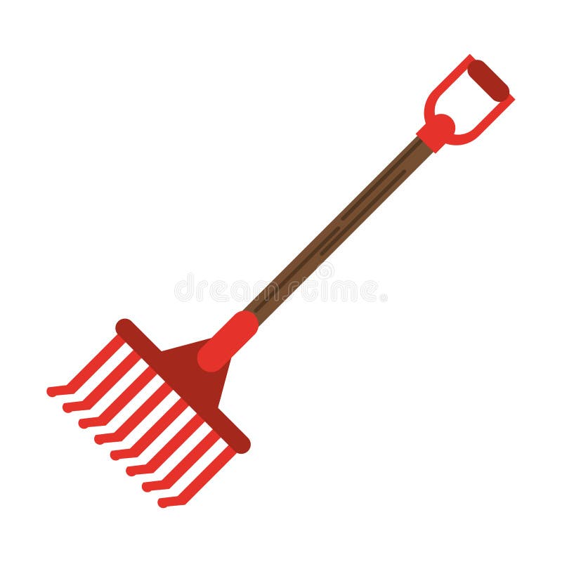 Rake harvest tool symbol stock vector. Illustration of horticulture ...