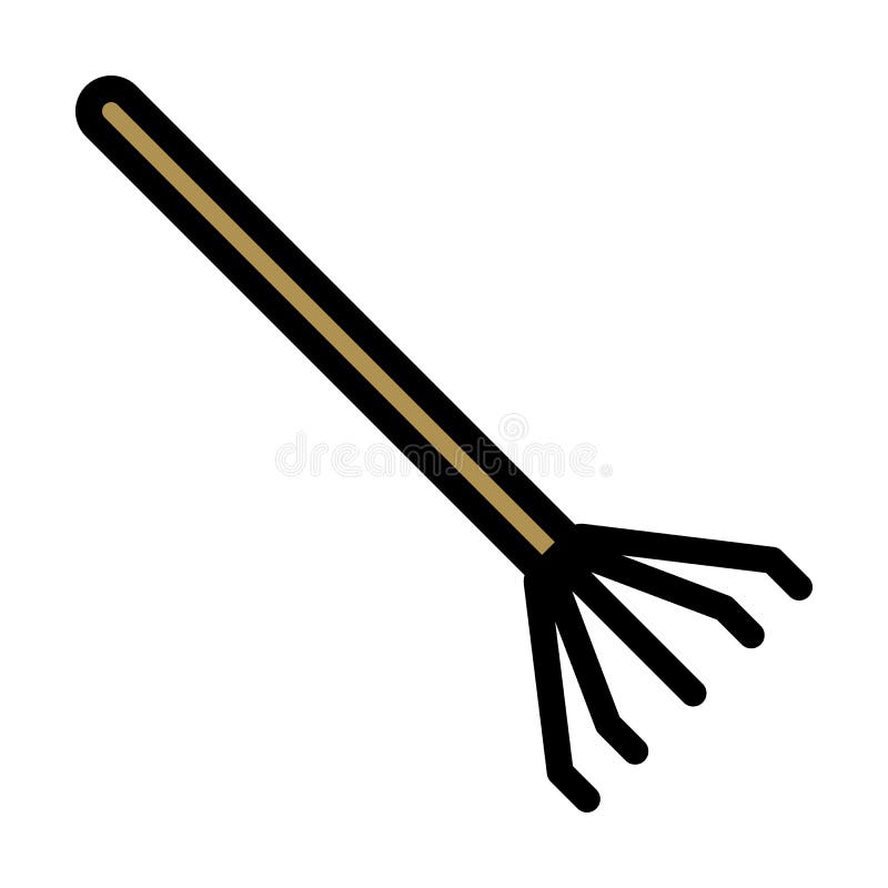 The Rake Icon. Raking Symbol. Flat Stock Vector - Illustration of ...