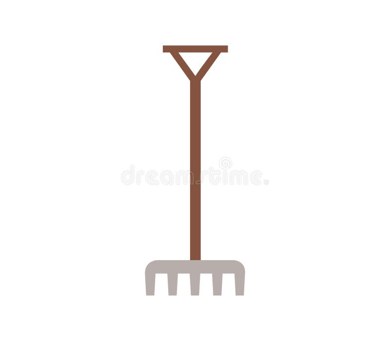 Rake Icon Illustrated in Vector on White Background Stock Illustration ...