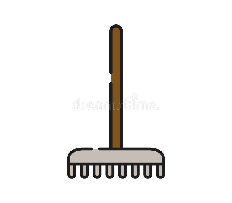 Rake Icon Illustrated in Vector on White Background Stock Illustration ...