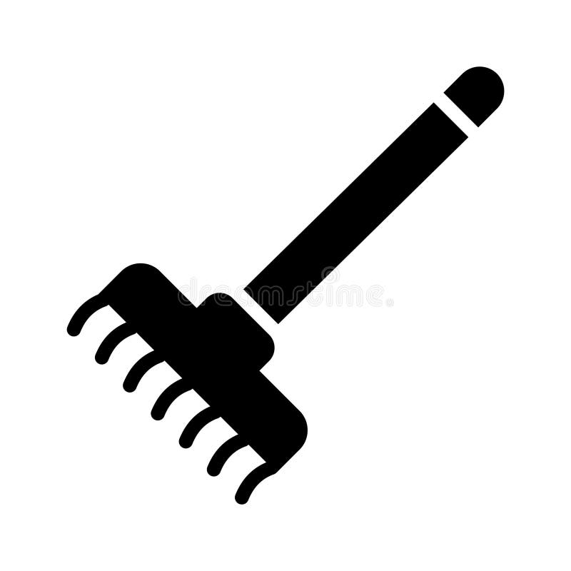 A Rake Icon Representing a Tool Used for Gathering Leaves and Garden ...