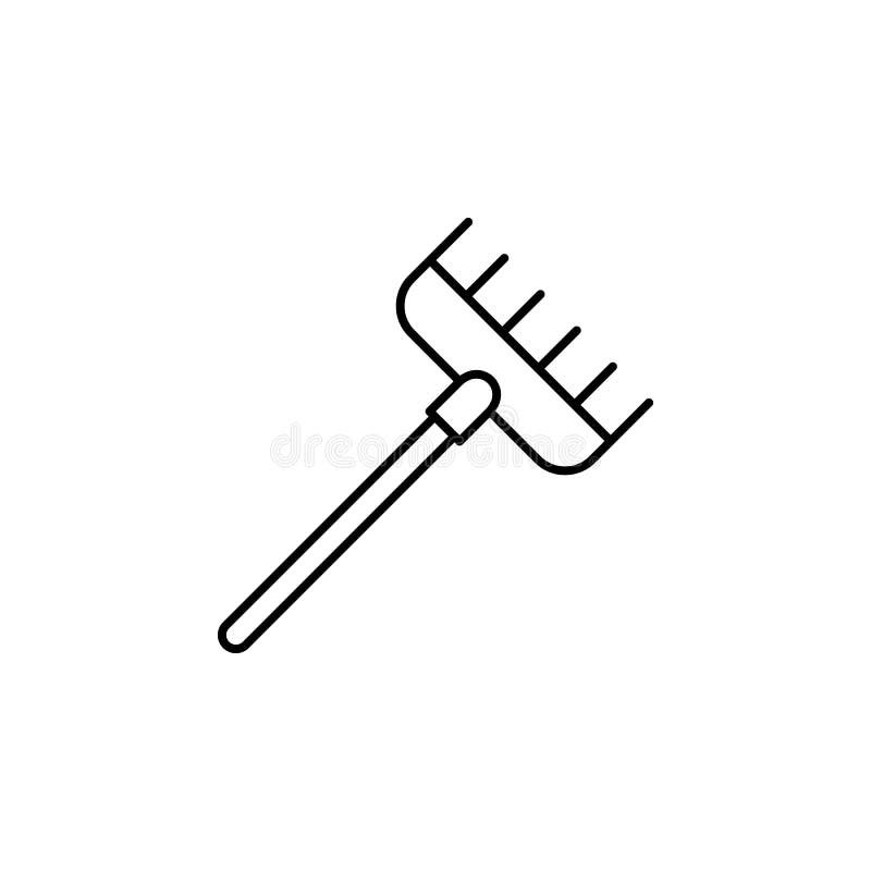Leaf Rake Outline Stock Illustrations – 2,752 Leaf Rake Outline Stock ...