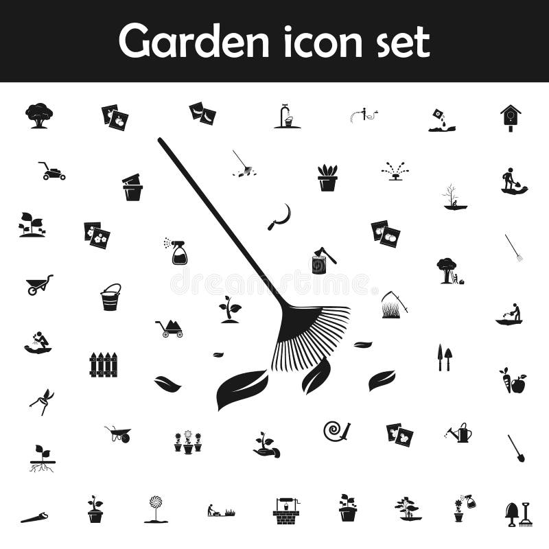 Rake for Leaves Icon. Garden Icons Universal Set for Web and Mobile ...