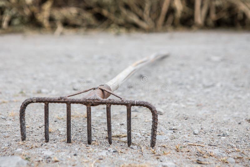 The rake is rusty stock photo. Image of landscape, natural - 130038998