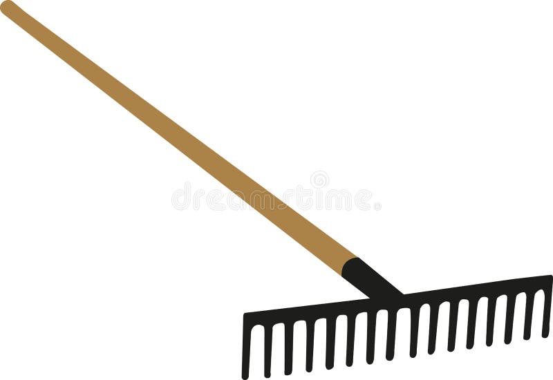 Gardening Equipment Tools. Shovel, Rake and Spring. Vector Illustration ...