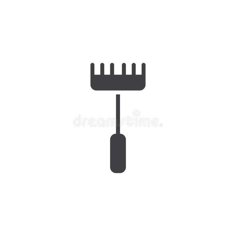 Rake vector icon stock vector. Illustration of vector - 123368774