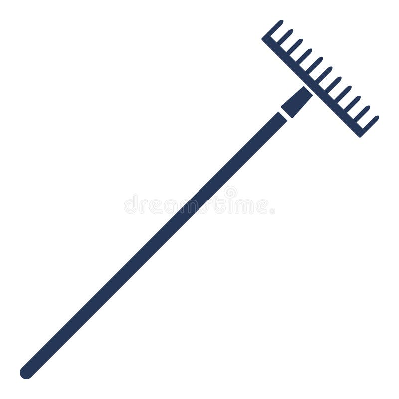 Rake Vector Simple Illustration Stock Vector - Illustration of shape ...