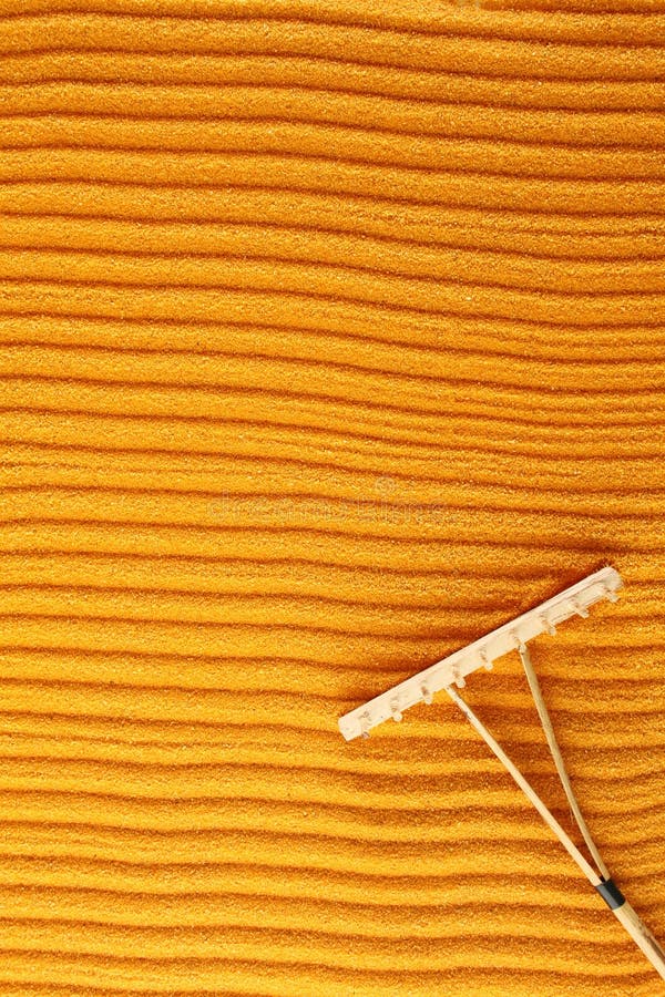 Rake in Zen Garden stock photo. Image of enlightenment - 17745788