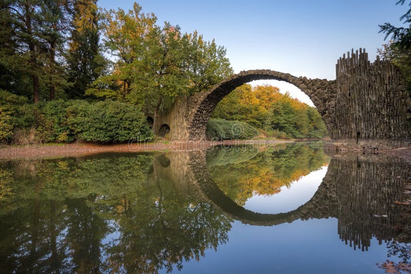 Rakotz bridge stock photo. Image of circle, reservoir - 45470942