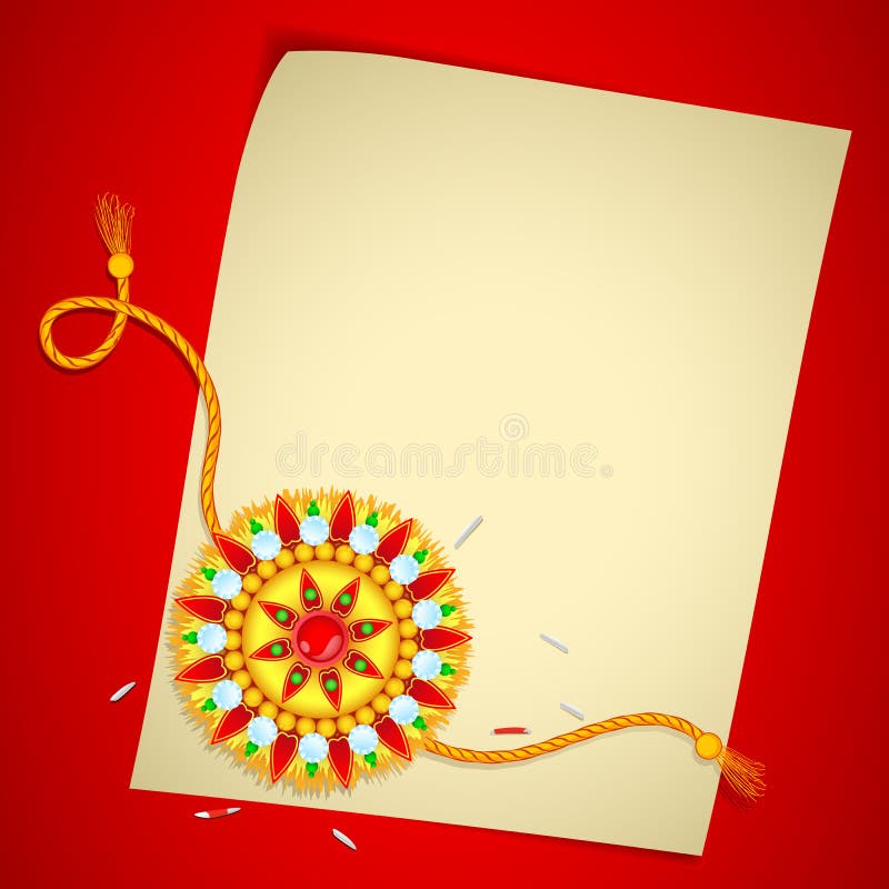 Raksha Bandhan Message stock vector. Illustration of brother - 25768042