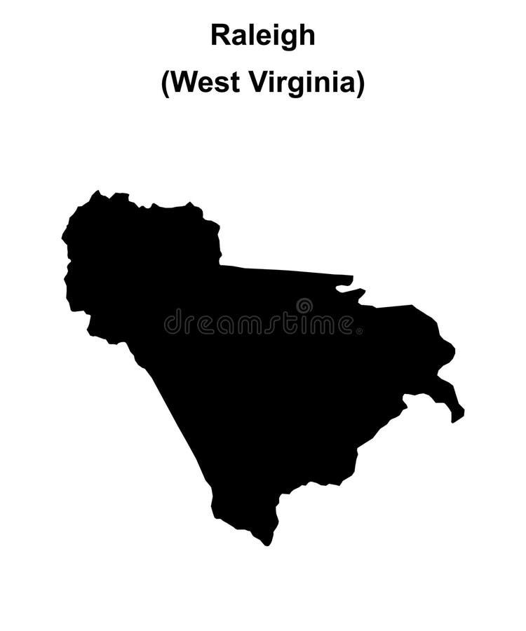 Raleigh outline map stock vector. Illustration of contour - 361877910