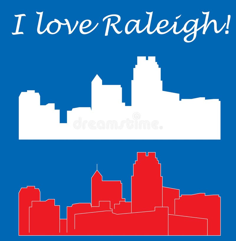 Raleigh, North Carolina, City Silhouette Stock Vector - Illustration of ...