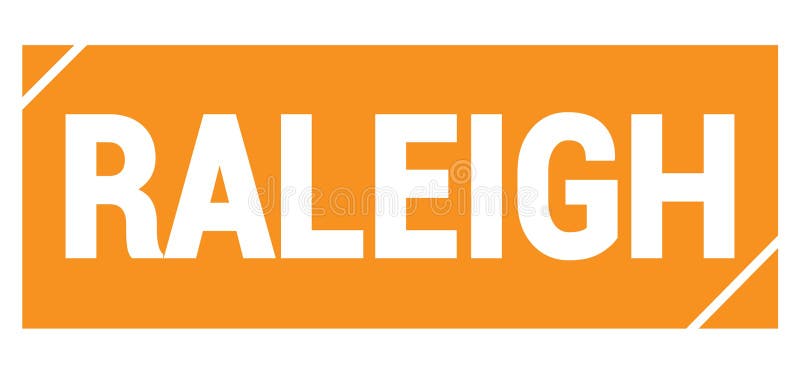RALEIGH Text Written on Orange Stamp Sign Stock Illustration ...