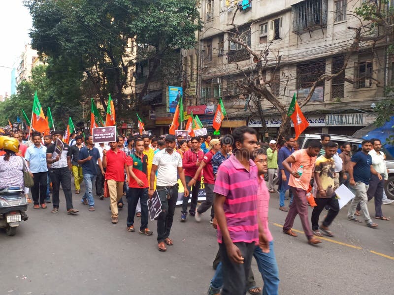 Rally Addressed by Bengal BJB Full of People, Kolkata Editorial Image ...
