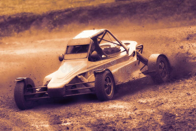 Rally car in autocross stock photo. Image of sport, speed - 99743882
