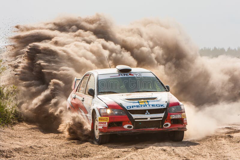 Rally Car on Gravel Special Stage Editorial Stock Image - Image of ...