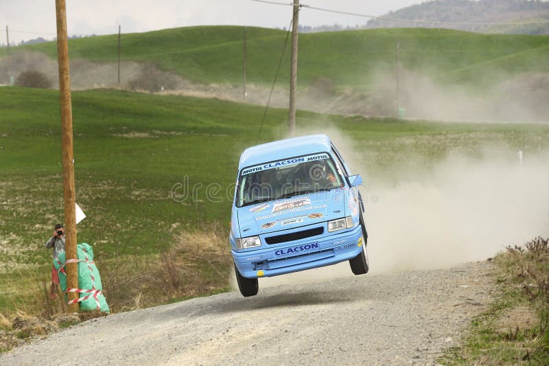 Rally car jumping editorial photography. Image of cars - 24050352