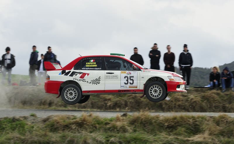 Rally car jumping editorial image. Image of motorsport - 24050425