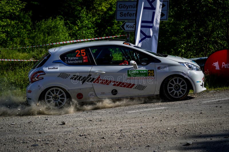 Rally Car Race in Bursa Rally, Turkiye Editorial Image - Image of ...
