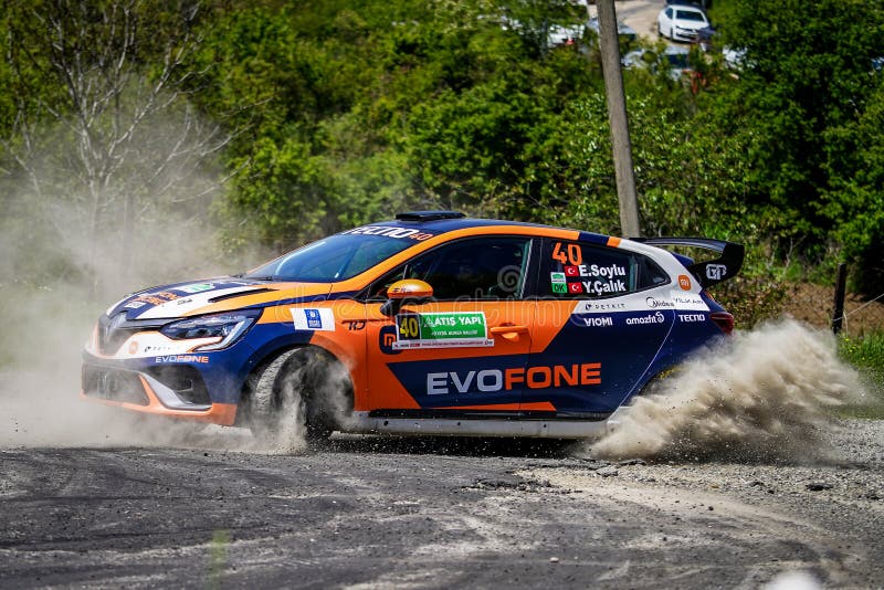 Rally Car Race in Bursa Rally, Turkiye Editorial Stock Image - Image of ...