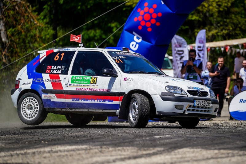 Rally Car Race in Bursa Rally, Turkiye Editorial Stock Photo - Image of ...