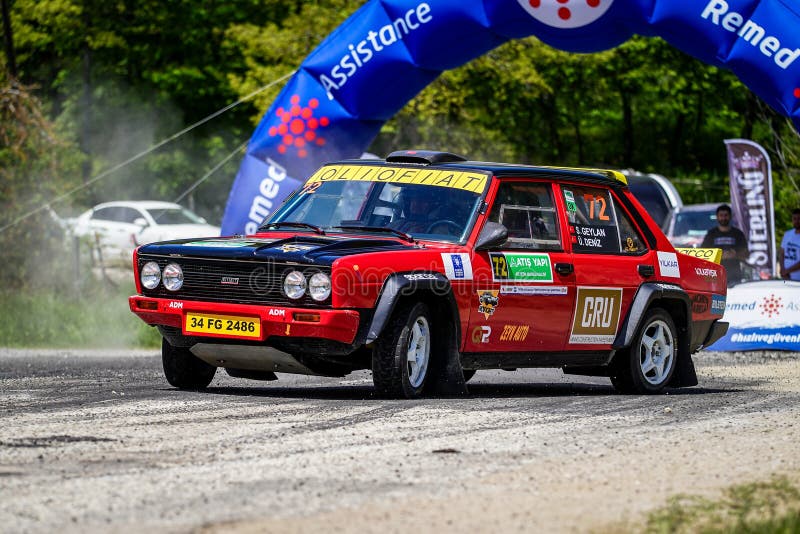 Rally Car Race in Bursa Rally, Turkiye Editorial Stock Photo - Image of ...