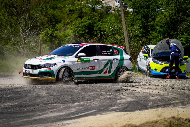 Rally Car Race in Bursa Rally, Turkiye Editorial Stock Photo - Image of ...