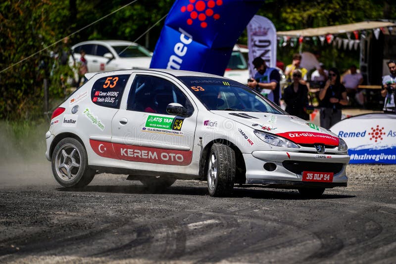 Rally Car Race in Bursa Rally, Turkiye Editorial Stock Photo - Image of ...