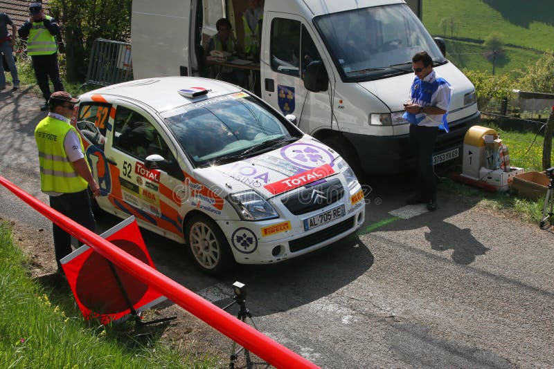 Rally Car at the start editorial stock image. Image of championship ...
