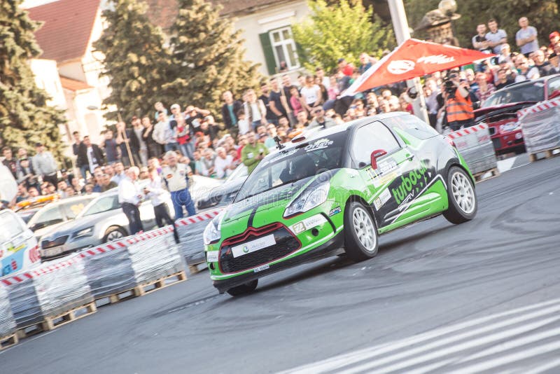 Rally Car during Urban Race Editorial Photo - Image of advertising ...