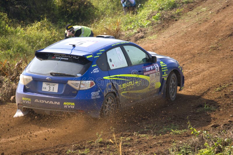 Rally motorcar in action editorial photo. Image of competition - 6710876