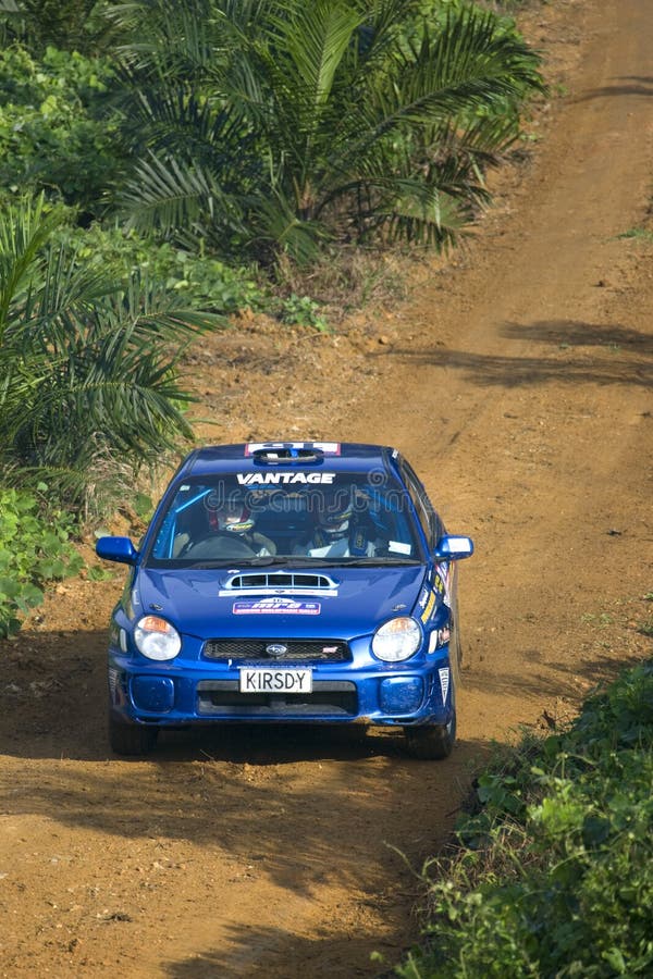 Rally motorcar in action editorial stock photo. Image of sport - 6711933