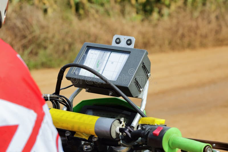 Rally Motorcycle Roadbook , Navigation Instruments Stock Image - Image ...
