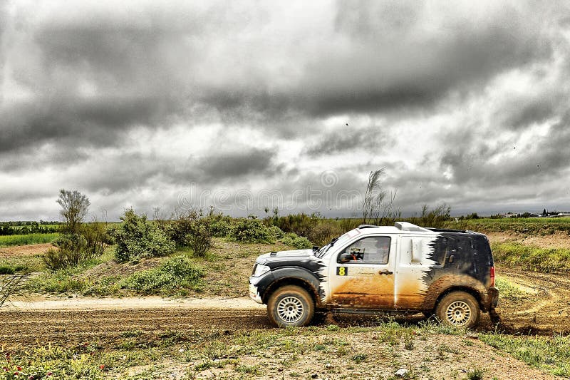Rally of Off-road Vehicles, 4x4, through the South of Spain. Editorial ...