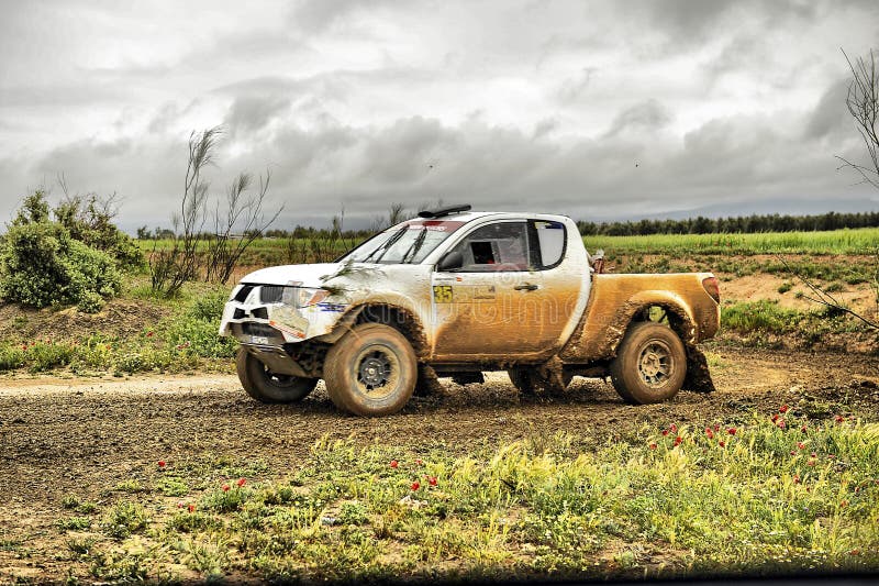 Rally of Off-road Vehicles, 4x4, through the South of Spain. Editorial ...