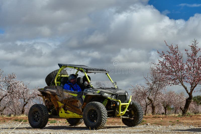 Rally of Off-road Vehicles, 4x4, through the South of Spain. Stock ...