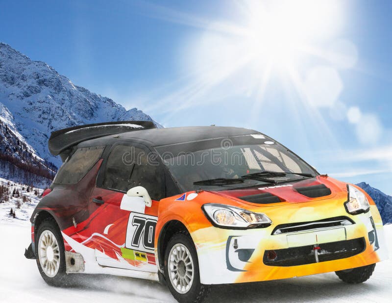Rally on snow stock image. Image of landscape, competition - 167351755