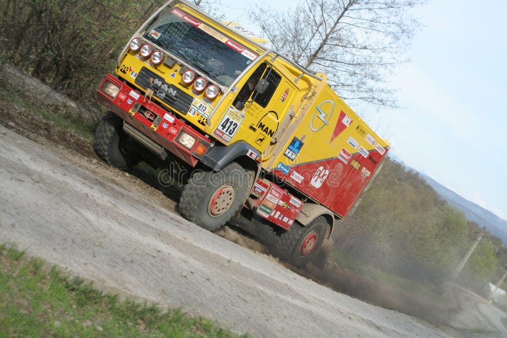 Rally truck editorial stock image. Image of sponsor, stage - 6767829
