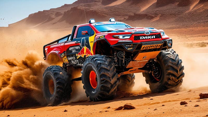 Off-Road Rally Truck: Built for Dakar Stock Illustration - Illustration ...