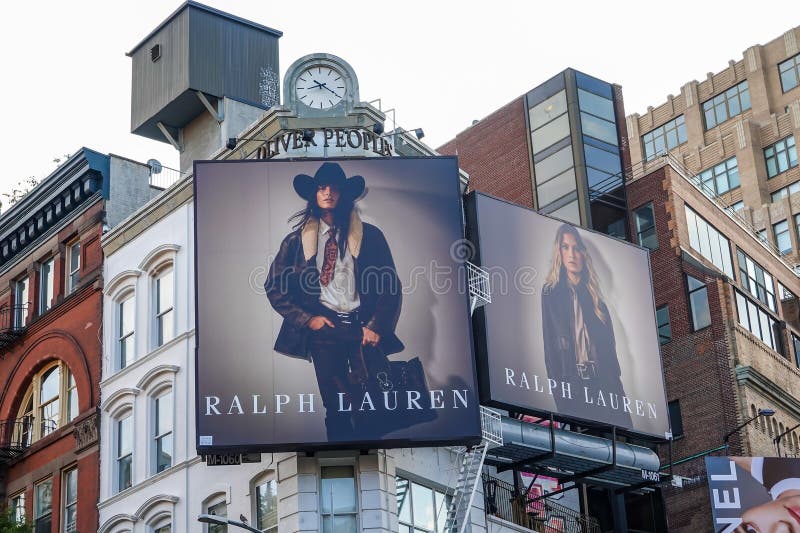 Ralph Lauren Billboard in Lower Manhattan Editorial Photography - Image ...