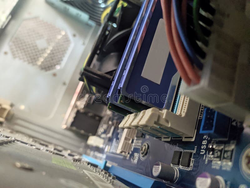 RAM in a Computer Motherboard, Stock Photo - Image of circuit, memory ...