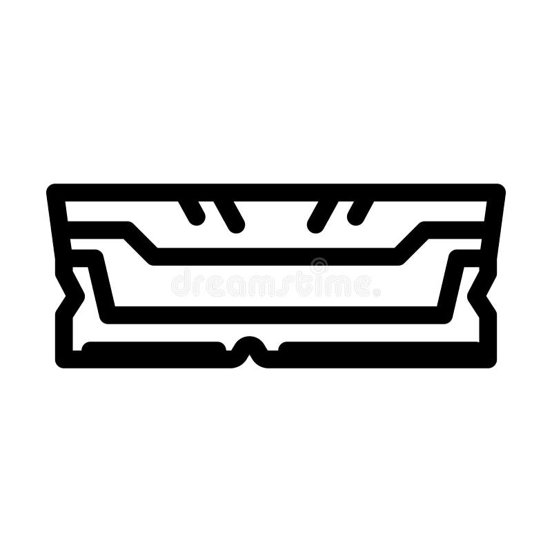 Ram Computer Part Line Icon Vector Illustration Stock Vector ...