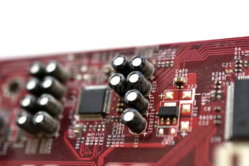 RAM and Connectors on the Computer S Motherboard Stock Photo - Image of ...